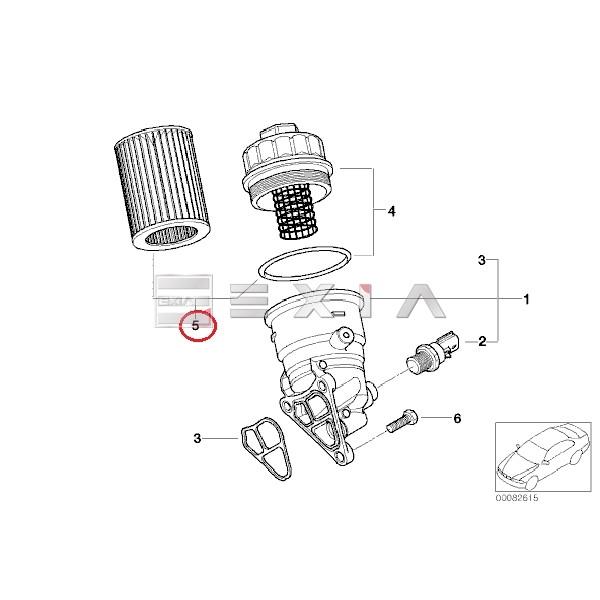 BMW MINI ミニクーパー R50 R52 R53 エンジンオイルフィルター 11427512446 11427509208 : EXIA ...