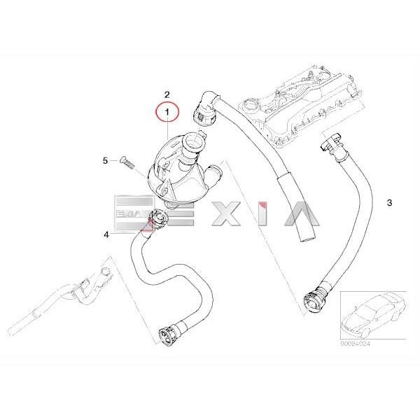 BMW E46 E87 E90 E91 オイルトラップ オイルセパレーター クランクケース ブリーザーバルブ 318i 320i 120i ...