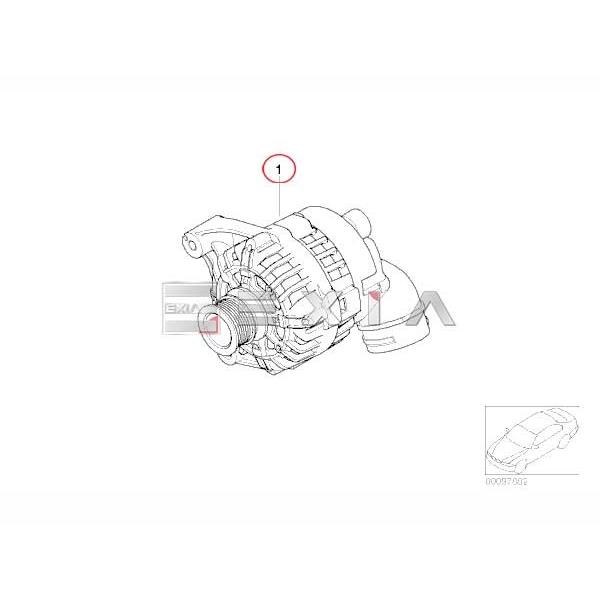 BMW E46 E39 E53 X5 Z3 オルタネーター 120A 320i 325i 30i 525i 530i 2.2i 3.0i ...