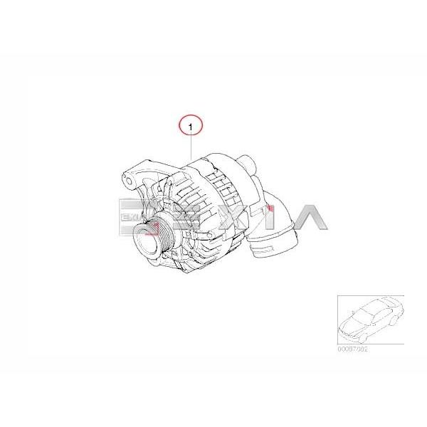 BMW E82 E88 E87 E46 オルタネーター(カプラー2ピン形状) 116i 118i 120i 318i 12317533270 ...