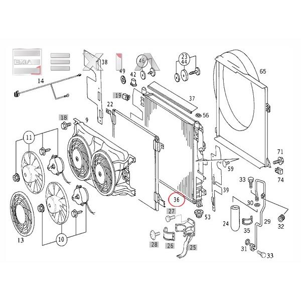 ベンツ W163 ラジエーター ラジエター ML320 ML350 ML430 ML55 1635000003 1635000303 ...