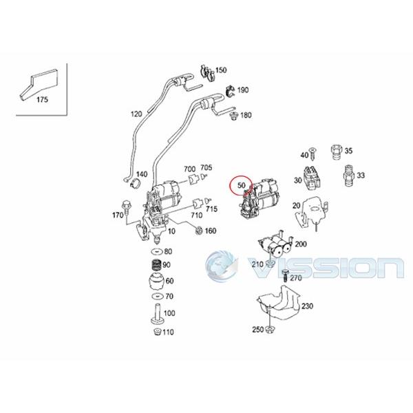 Mercedes-Benz ベンツ W164 X164 エアサスコンプレッサー AMK製 ML350 ML500 ML550 ML63 ...