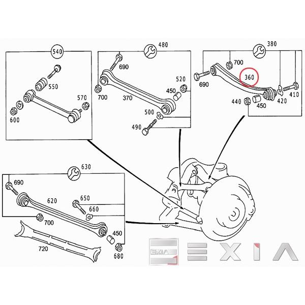 ベンツ W208 W209 リア キャンバーアーム 左右セット CLK200 CLK240 CLK320 CLK350 CLK55 CLK63 ...