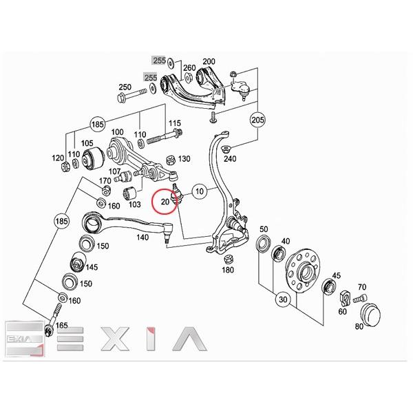 Mercedes-Benz ベンツ W219 フロント ロアアーム ボールジョイント 左右セット CLS350 CLS500 CLS550 ...
