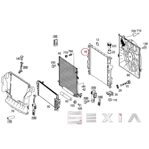 Mercedes-Benz ベンツ W164 X164 W251 ラジエーター ラジエター ML350 ML500 R350 R500 ...
