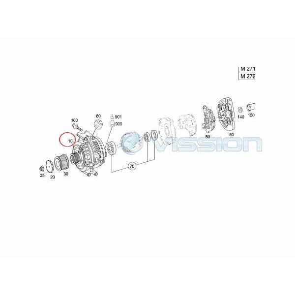 Mercedes-Benz ベンツ W203 W209 R230 R171 オルタネーター 120A C180 C200 C230 ...