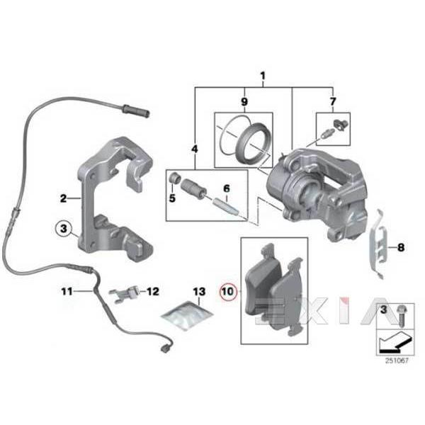 BMW F30 F31 F34 フロント ブレーキパッド 左右 320d 320i 320iX 320dX 328i 34106859182 34116856193 34116854126 ...