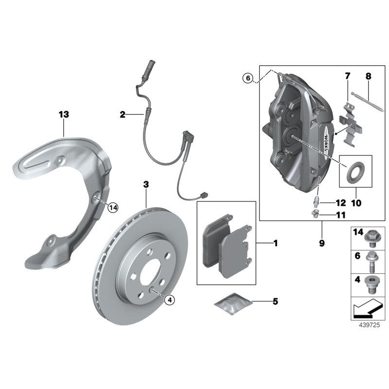 BMW MINI F54 F55 F56 F57 F60 フロント ブレーキパッド 左右セット One Cooper Cooper ...