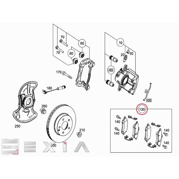 Mercedes-Benz ベンツ W204 W207 W212 R172 フロント ブレーキパッド 左右セット C180 C200 C250 ...