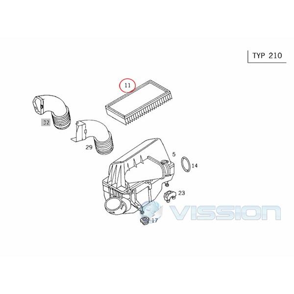 Mercedes-Benz ベンツ W210 E230 E240 E320 E430 前期用 エアフィルター 6040940504 : EXIA - 通販 - Yahoo!ショッピング