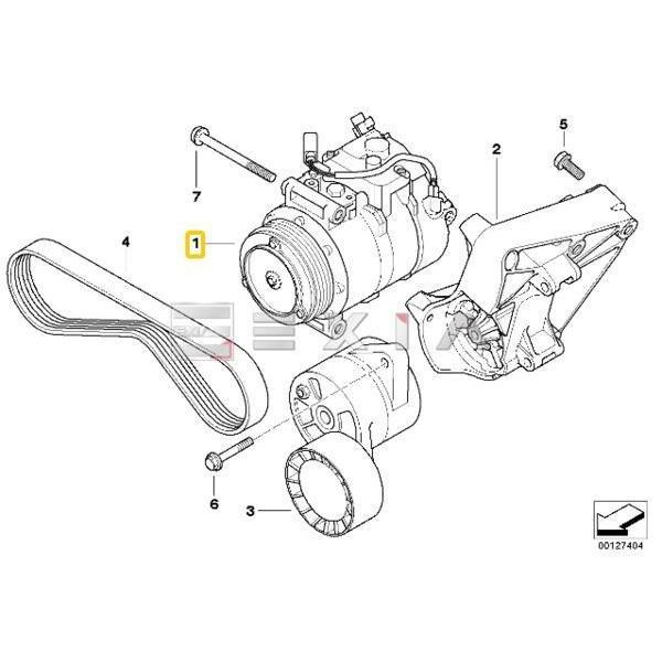 BMW E60 E61 E65 E66 エアコンコンプレッサー 525i 530i 730i 730Li 64509174802 ...