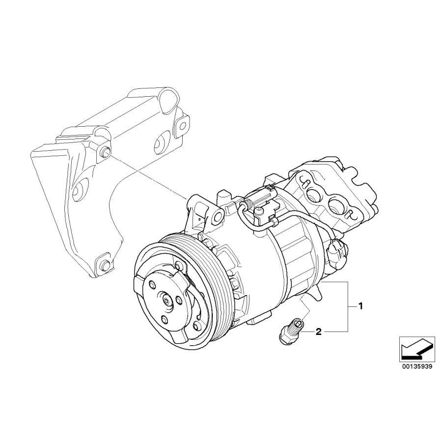 BMW E82 E88 E87 E84 X1 E90 E91 E92 エアコンコンプレッサー 116i 118i 120i 18i 320i 64529182793 : EXIA - 通販 ...