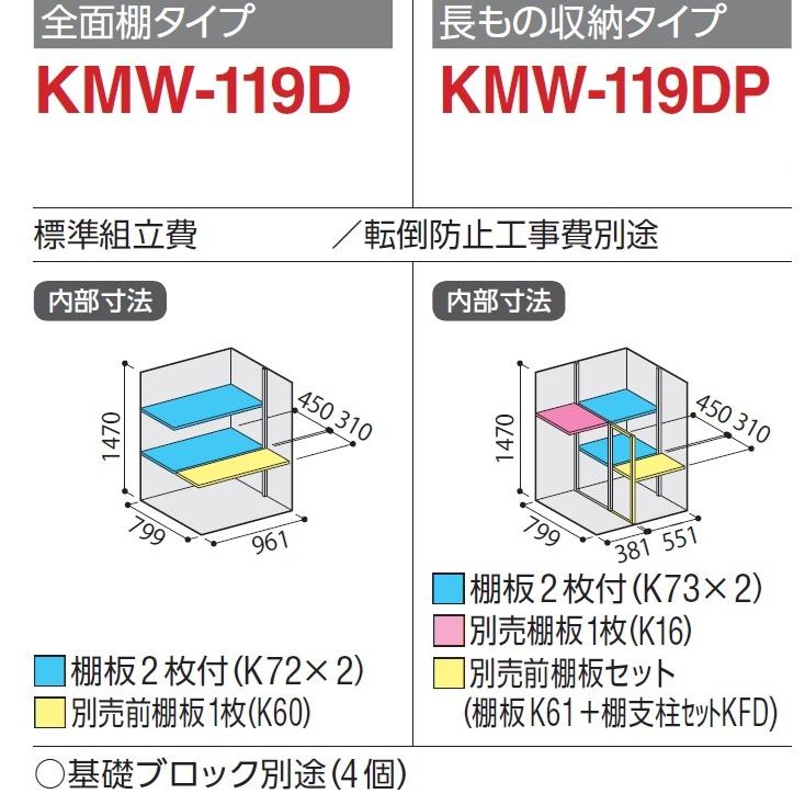 イナバ物置 イナバ物置 ナイソーシスター KMW-119DP【長もの収納タイプ】 物置き 小型 屋外 収納庫 : エクシーズYahoo!店 - 通販 - Yahoo!ショッピング