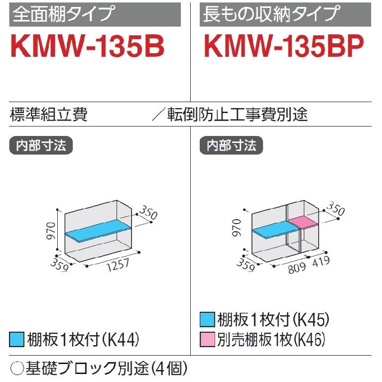 イナバ物置 イナバ物置 ナイソーシスター KMW-135B【全面棚タイプ】 物置き 小型 屋外 収納庫 : エクシーズYahoo!店 - 通販 - Yahoo!ショッピング