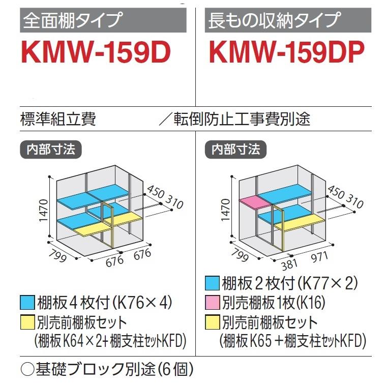 イナバ物置 イナバ物置 ナイソーシスター KMW-159D【全面棚タイプ】 物置き 小型 屋外 収納庫 : エクシーズYahoo!店 - 通販 - Yahoo!ショッピング