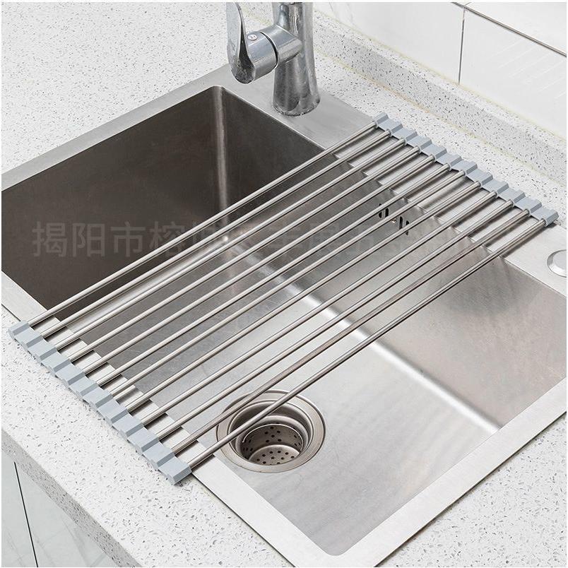 水切りラック 水切り台 折り畳み シンク上 流し台 台所 食器乾燥 布巾かけ 調理スペース 延長 鍋置き 置くだけ シンプル 省スペース 水回り 丸め : ll13-cf-213 : EXP ...