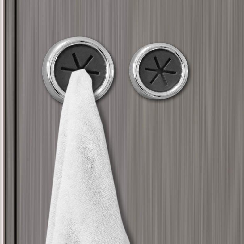 タオルホルダー タオルハンガー タオル掛け 手洗い 布巾 押し込む プッシュ 丸型 ラウンド ふきん掛け 省スペース シンプル キッチン 台所 洗面所 : ll13-cf-23 : EXP ...