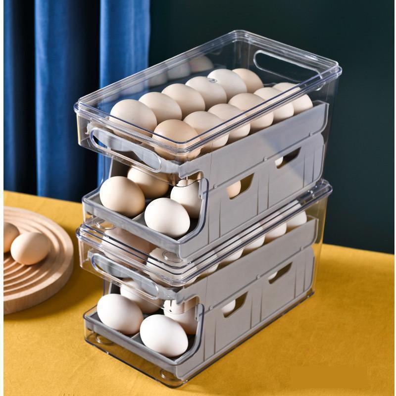 卵収納ケース 卵トレイ 卵ケース 整理用品 整理ボックス 保存容器 引出し式 冷蔵庫 省スペース 収納 重ねる キッチン 台所 : ll13-cf-375 : EXP SHOP - 通販 ...