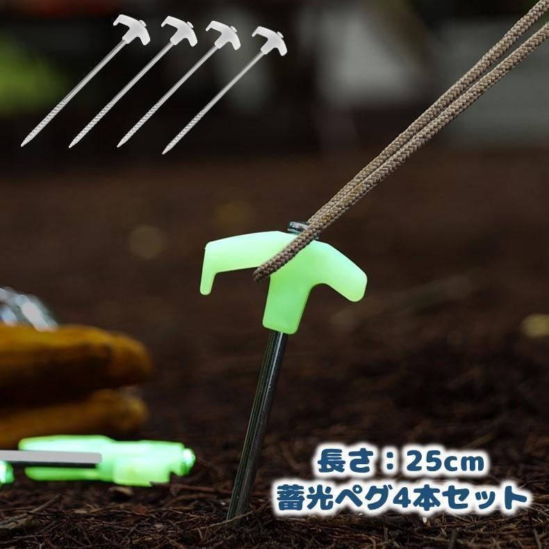ペグ 蓄光ペグ 4本セット スクリュータイプ テント タープ シート固定 杭 ロープ固定 目印 わかりやすい 転倒防止 アウトドッズ キャンプ : ll13-zpd-8 : EXP SHOP ...