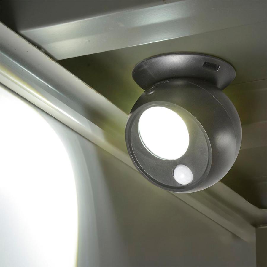 OHM センサーボールライト（100 lm/明暗+人感センサー/昼光色/単4形×3本使用/保護等級IP65/ブラック）_06-5259_LT-SOW10-K_OHM（オーム電機） : エクサ ...