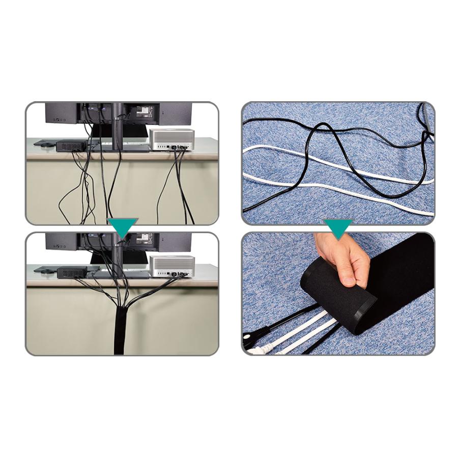 ELPA クロスモール Lサイズ ブラック CM-L015(BK) / パソコン裏やテレビ裏の配線を、くるっとスッキリおまとめ_ELPA（エルパ・朝日電器） : エクサイト・セキュリティ ...