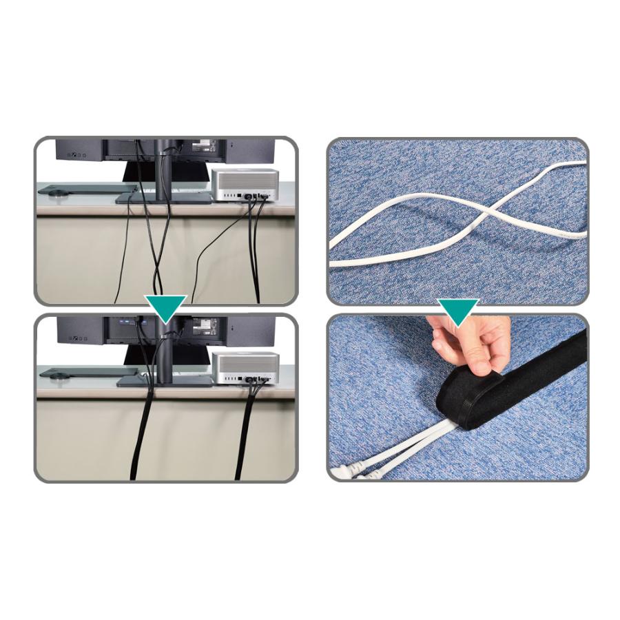 クロスモール Sサイズ ブラック CM-S015(BK) / パソコン裏やテレビ裏の配線を、くるっとスッキリおまとめ_ELPA（エルパ・朝日電器） :CM-S015-BK:エクサイト ...