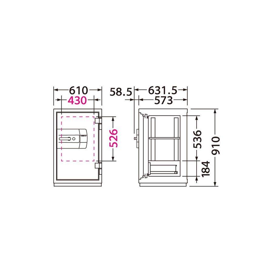 CSG-91CDN_業務用耐火金庫 ICカード式（FeliCa対応ICカードロック式 解除履歴システム搭載）115L 241kg_【搬入設置料別途】【代引不可】【メーカー直送】_EIKO ...