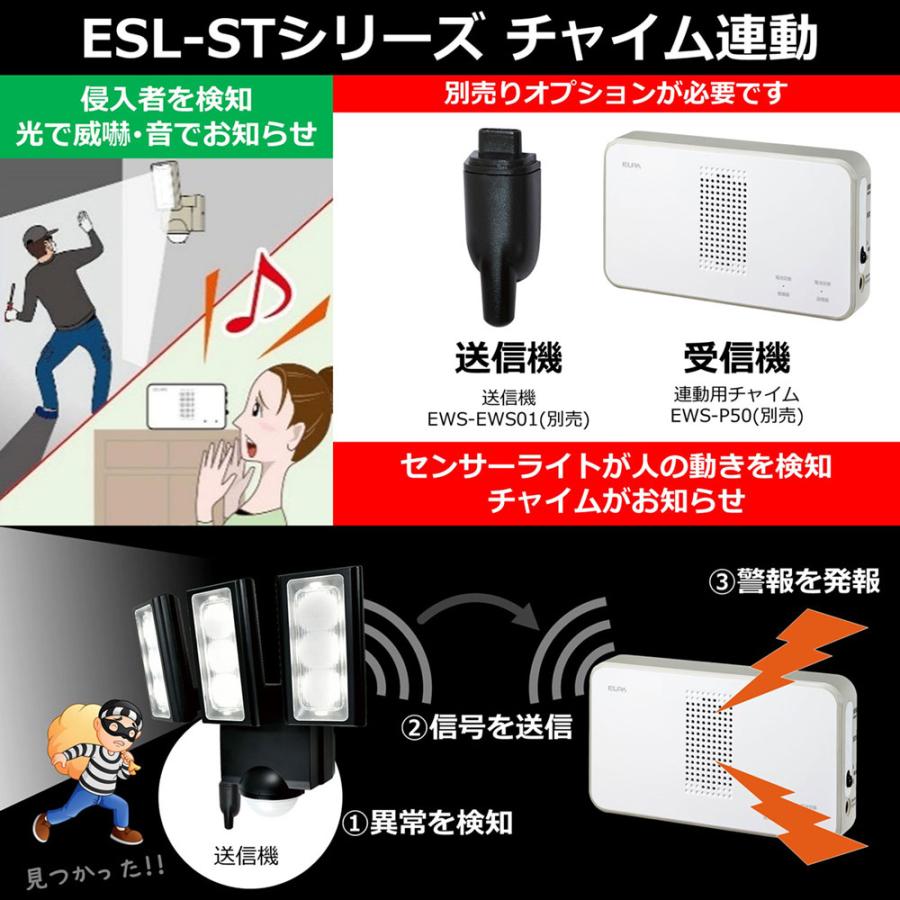 ELPA ESL-313SL_1959300_屋外用LEDセンサーライト ソーラー式 3灯_ELPA（エルパ・朝日電器） : エクサイト・セキュリティ Yahoo!店 - 通販 - Yahoo ...