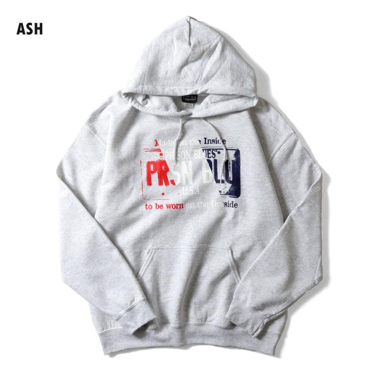 PRISON BLUES / プリズンブルース PRBS3304 USA PLATE PULLOVER PARKA / プレートロゴプリント ...