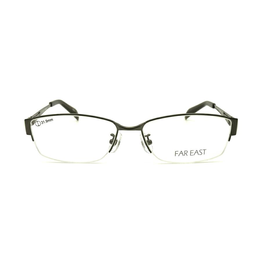 大きいサイズ メガネ FE-012 col.2 57mm ファーイースト FAR EAST チタン フレーム BIG ワイド 大きい顔 大柄 ...