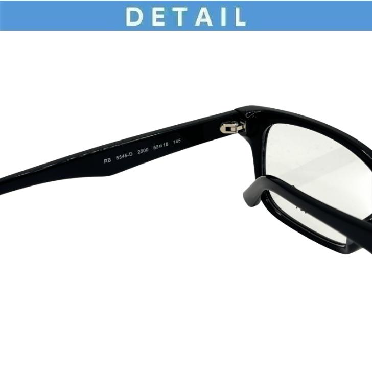 Ray-Ban（レイバン） 【正規品】メガネ Ray-Ban RB5345-2000 度付きメガネ 度数注文可 レンズ付き レンズセット 近視 ...