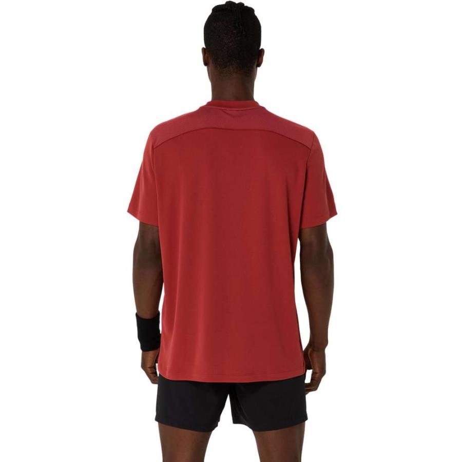 ASICS（アシックス） ASICS 2041A339 COURT SS TOP BURNT RED : EZAKI NET GOLF ...