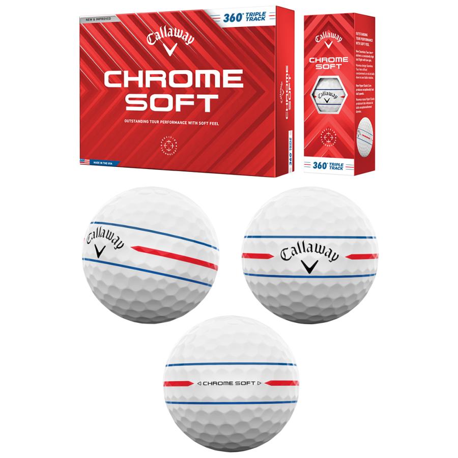 Callaway 【限定品】 キャロウェイ日本正規品 CHROME SOFT 360° TRIPLE TRACK クロムソフト トリプルトラック 2024モデル ゴルフボール 1ダース(12個 ...