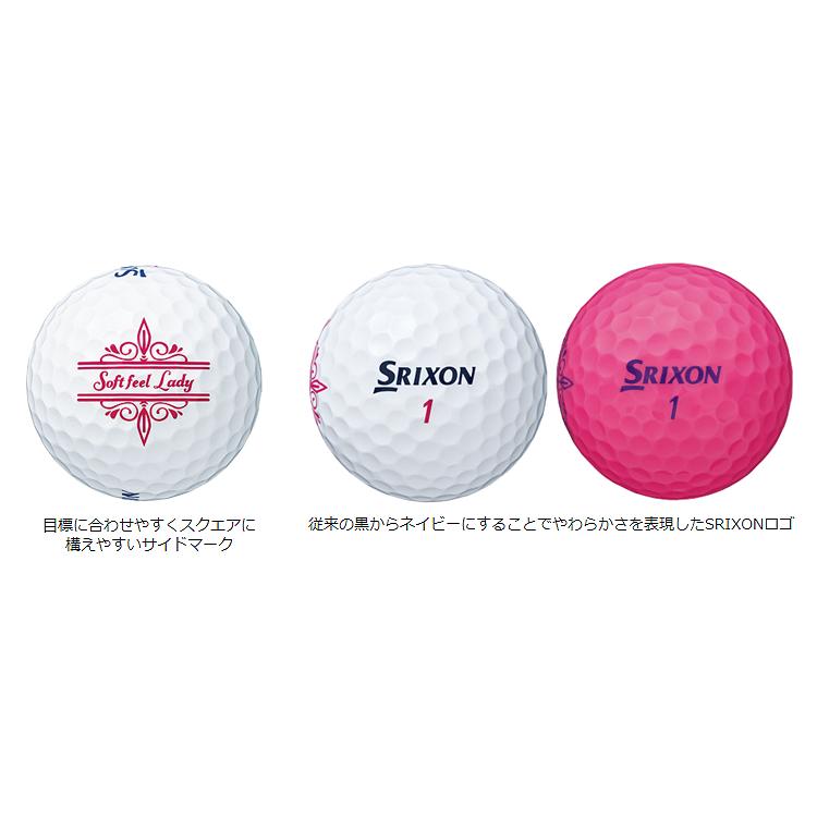 SRIXON DUNLOP ダンロップ 日本正規品 SOFT FEEL LADY スリクソン ソフトフィールレディ レディス ゴルフボール1ダース(12個入) 「 SNSFL5 」 【当店在庫 ...