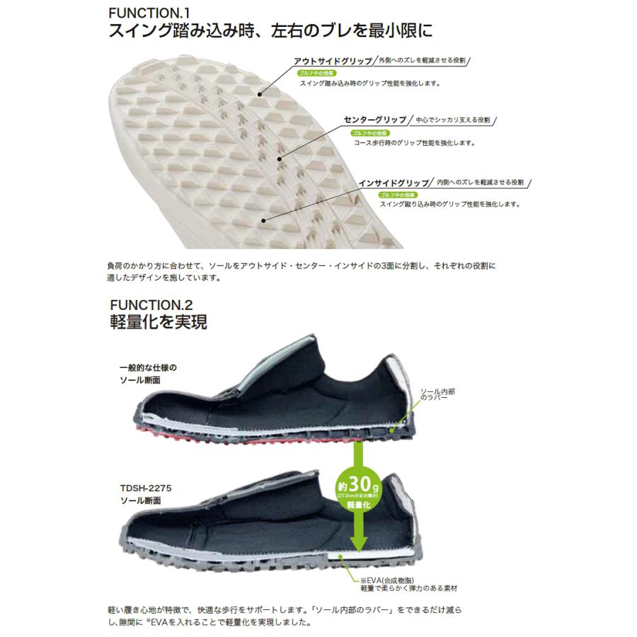 TURF DESIGN ターフデザイン 正規品 カジュアル スパイクレス メンズ ゴルフシューズ 2023モデル 「 TDSH-2275 」 : EZAKI NET GOLF - 通販 ...