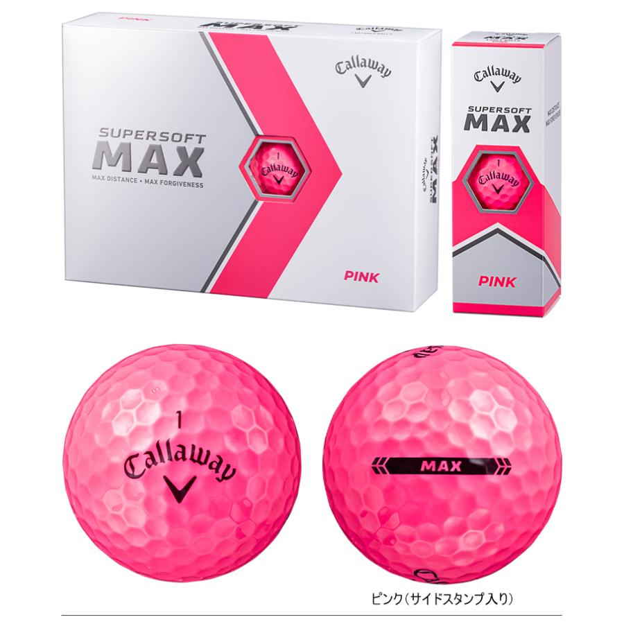 Callaway 2023年モデル日本正規品 キャロウェイ スーパーソフト マックス サイドスタンプ入り ゴルフボール 1ダース12個入り CALLAWAY SUPERSOFT MAX : エ ...
