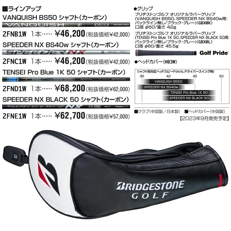 BRIDGESTONE ブリヂストンゴルフ Bシリーズ B2HT フェアウェイウッド SPEEDER NX BS40w カーボンシャフト 「BRIDGESTONE GOLF B Series ...