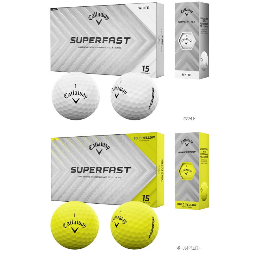 Callaway（キャロウェイ） まとめ買い スーパーファスト ゴルフボール 3ダースセット（45個入り） 1ダース15個入り ...