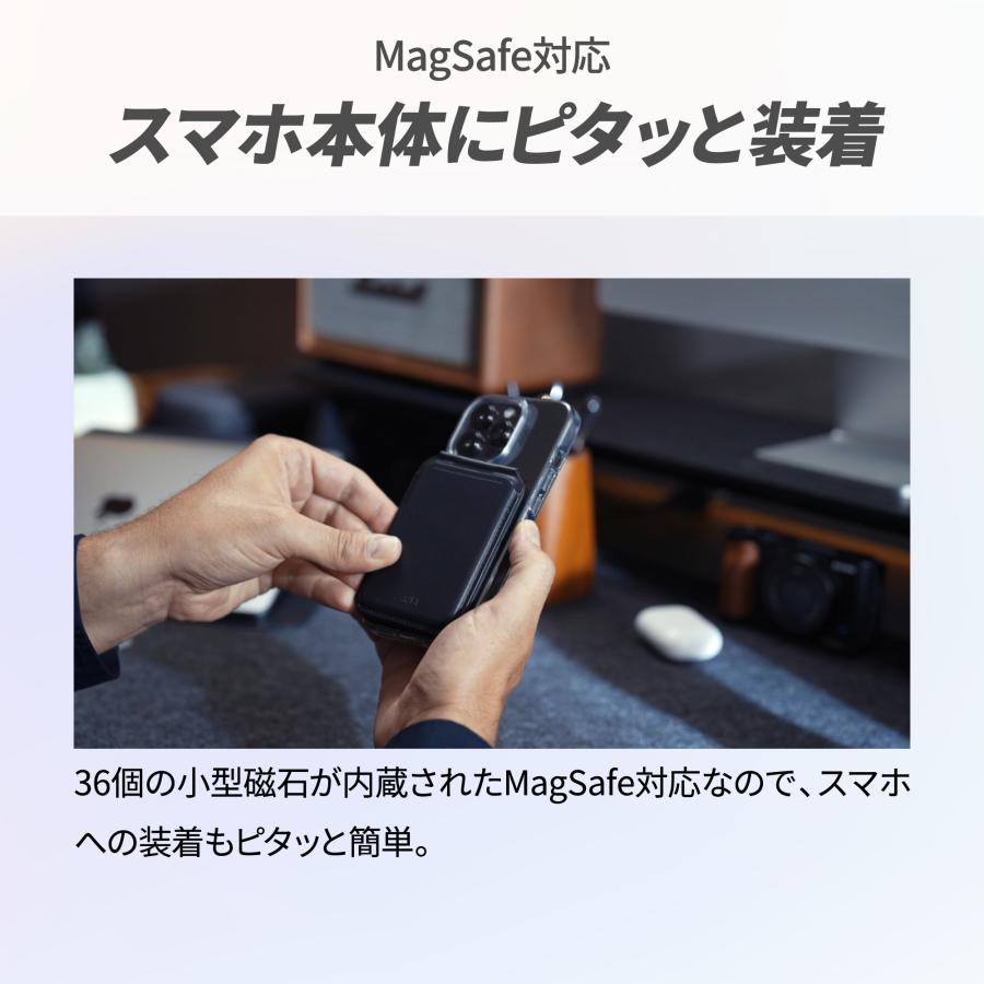 MOFT フラッシュウォレットスタンド iPhone MagSafe カードケースカードウィンドウ idカードホルダー ms025 スマホスタンド モフト スマホケース 二つ折り ...