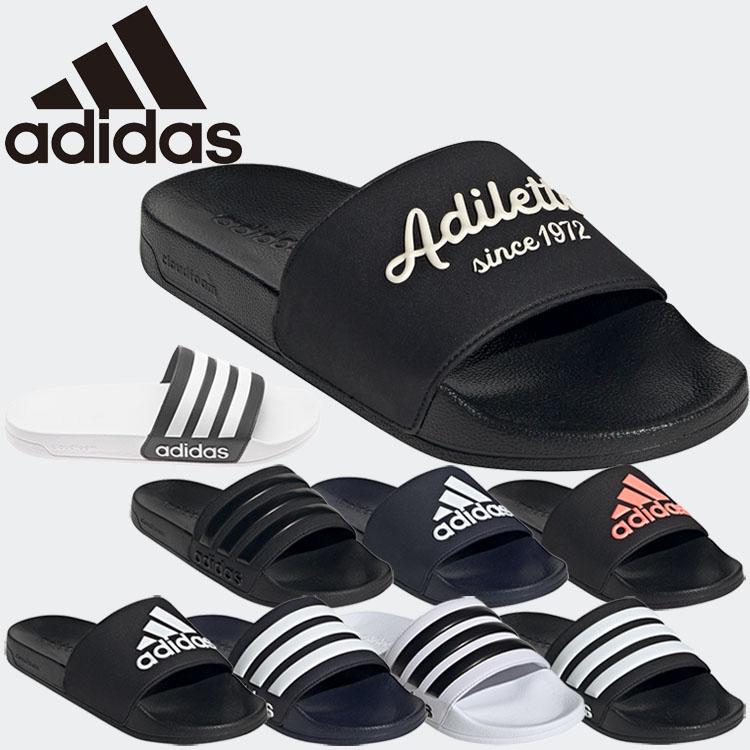 adidas アディダス ADILETTE SHOWER U メンズ レディース シューズ サンダル ブラックホワイト おしゃれ 男性 女性 ...