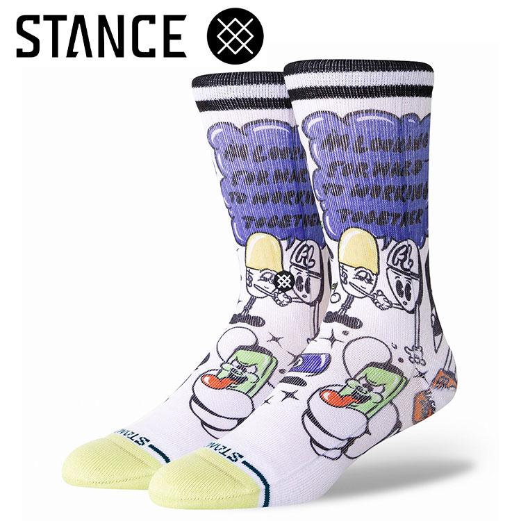 STANCE（スタンス） DAILY DANGER CREW A556C24DAIWHT メンズ レディース ソックス 靴下 メール便送料無料 ...