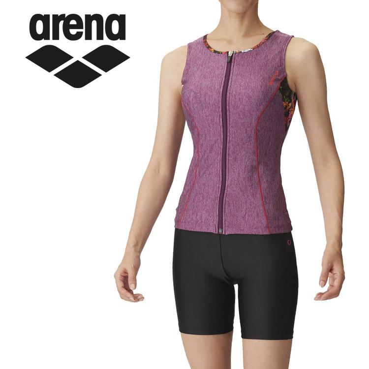 アリーナ メール便送料無料 arena 水泳(競泳) フィットネスセパレーツ(カバーバック・ミドルレッグ・差し込みパッド) AS4FWF41W ...