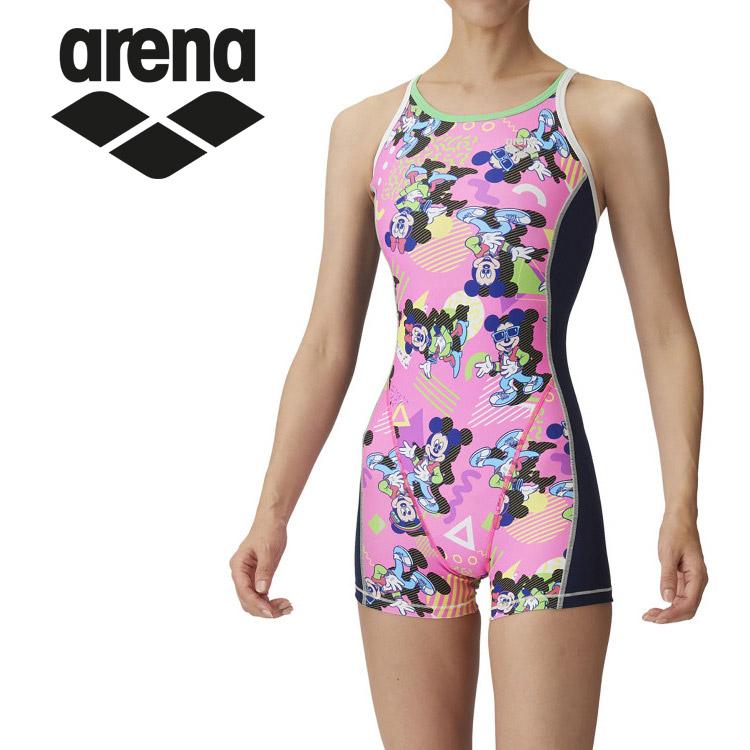 アリーナ arena 水泳 競泳 トレーニングワンピーススパッツ オープンバック・ミドルレッグ AS4FWM53W-PKNV メール便送料無料 ...
