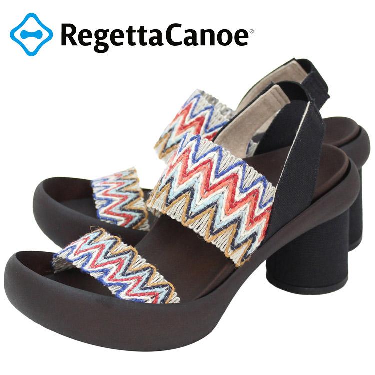 Re:getA リゲッタカヌーカジュアル サンダル バックベルト付きチャンキーヒールサンダル CJCO-5800 レディース用 ...