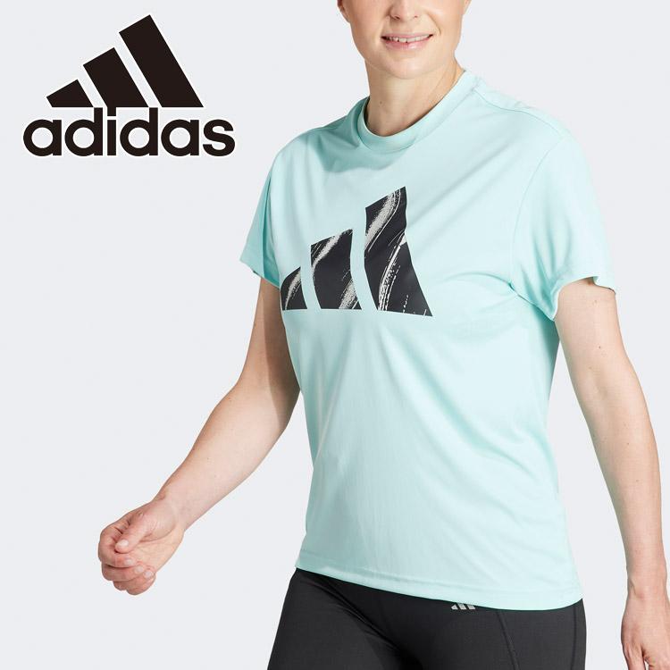 adidas 期間限定お買い得プライス メール便送料無料 アディダス W RUN IT BL TEE DMH27-IL4747 レディース ...