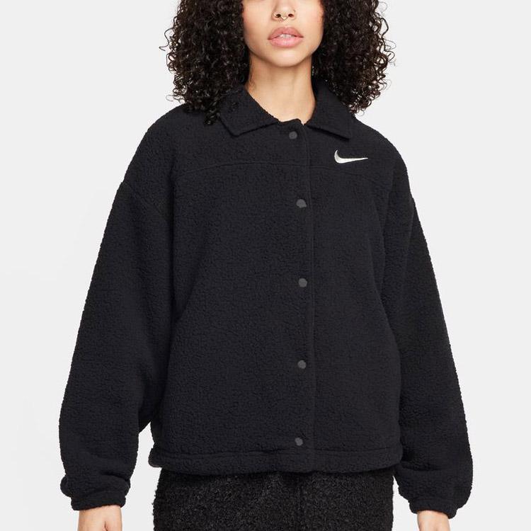 NIKE ナイキ ウィメンズ NSW カラード シェルパ ジャケット FB8708-010 レディース ハイパイル オーバーサイズのフィット感 ...