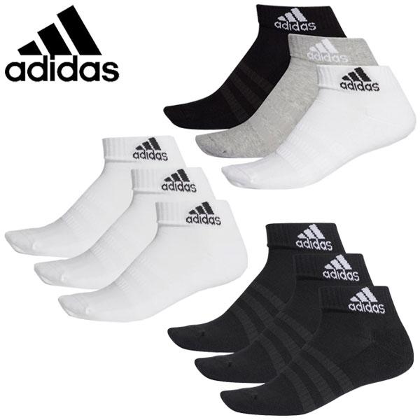 adidas アディダス 靴下 ショートソックス 3足組 メンズ レディース FXI63 DZ9364 DZ9365 DZ9379 メール便 ...