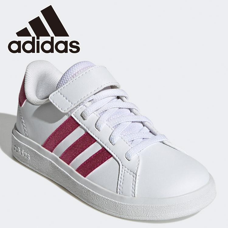 adidas アディダス GRAND COURT 2.0 EL K GX7159 ジュニアシューズ : イーゾーン スポーツ - 通販 ...