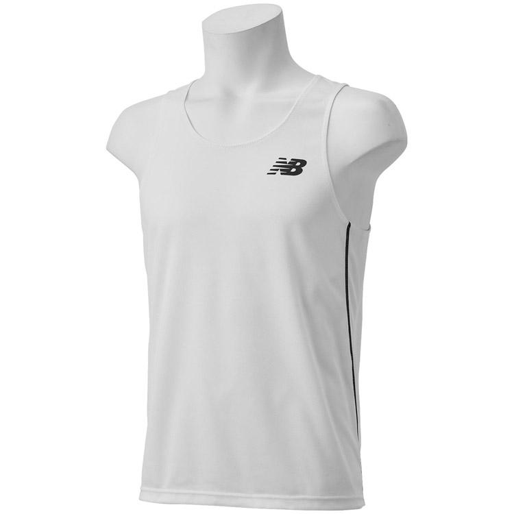 New Balance 期間限定お買い得プライス メール便送料無料 ニューバランス レーシングシャツ JMTR9052-WT メンズ : イー ...