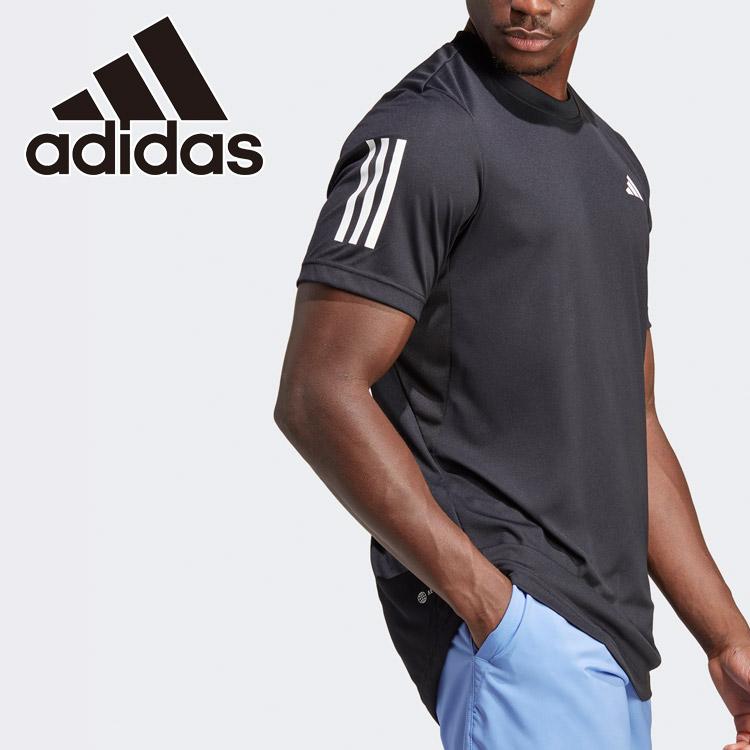 adidas（アディダス） M TENNIS CLUB 3ストライプス 半袖Tシャツ MLE72-HS3262 メンズ メール便送料無料 ...